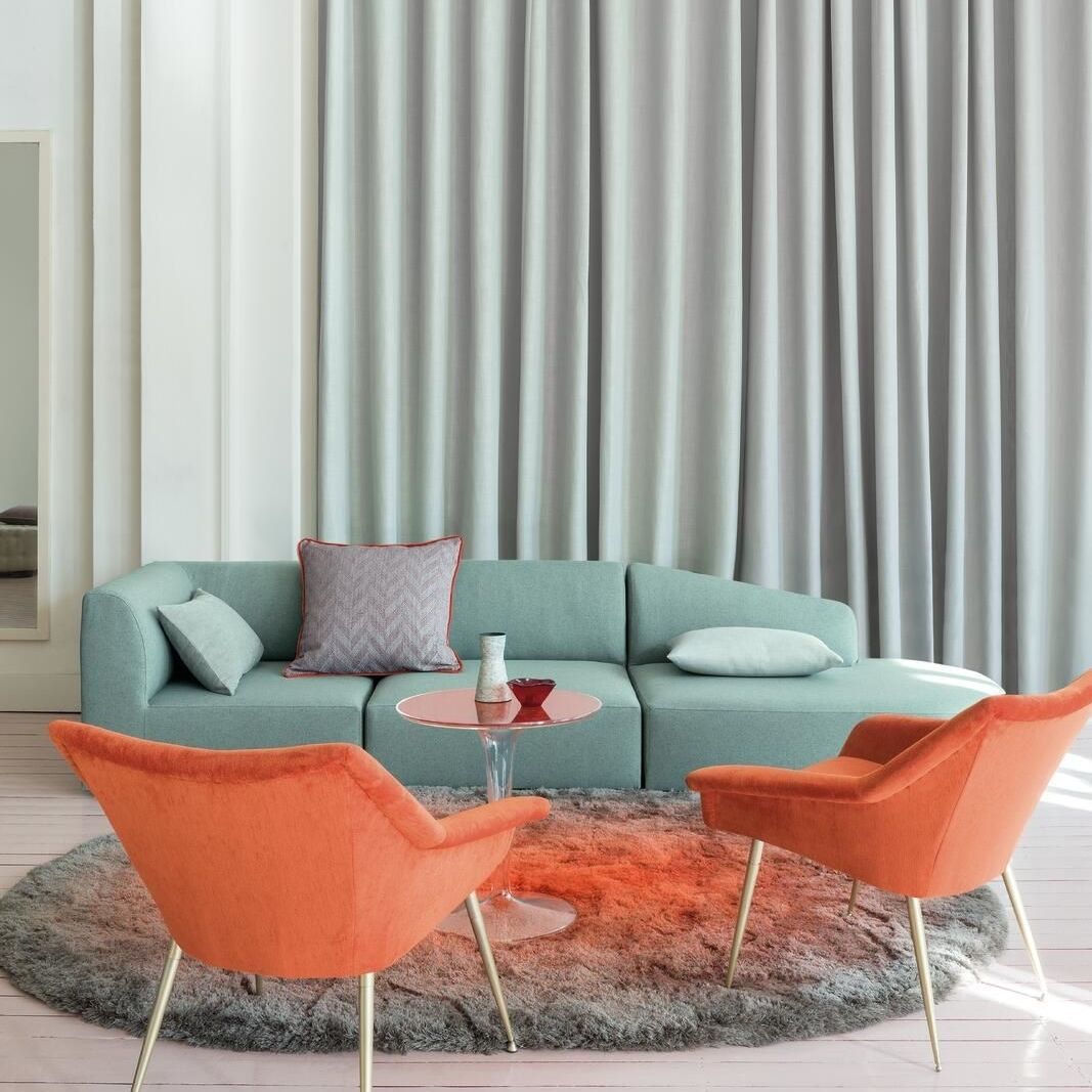 Curtain fabric - LEXICON - FR-One - plain / polyester / washable