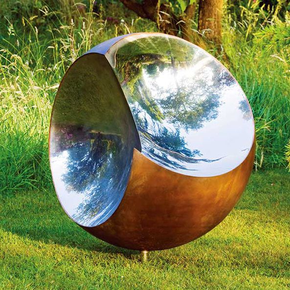 Polished stainless steel sculpture - BITE - DAVID HARBER - copper ...