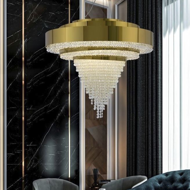 Contemporary ceiling light - BACO - K-LIGHTING - crystal / stainless ...