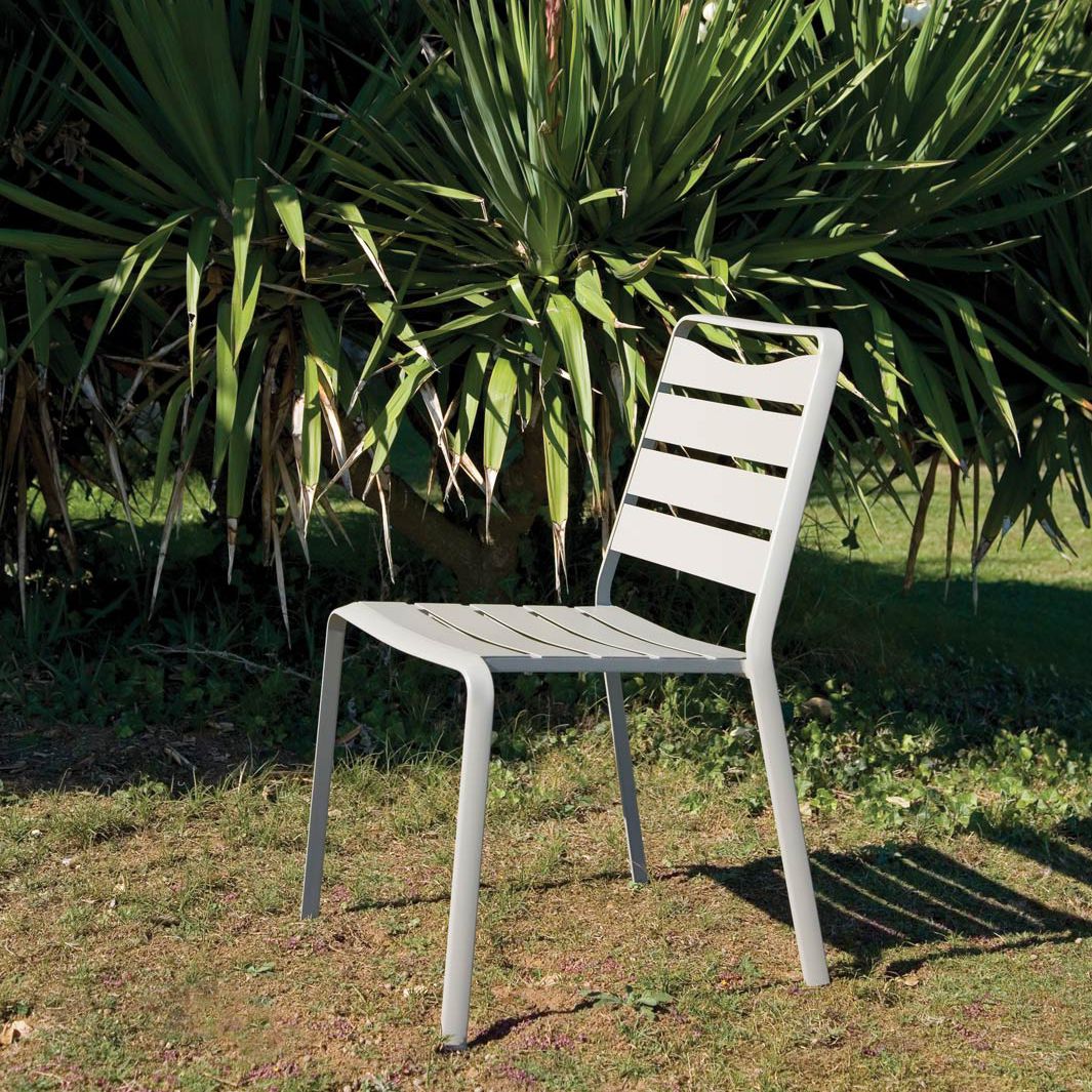 Contemporary chair - SPRING - Ezeis - outdoor / indoor / aluminum