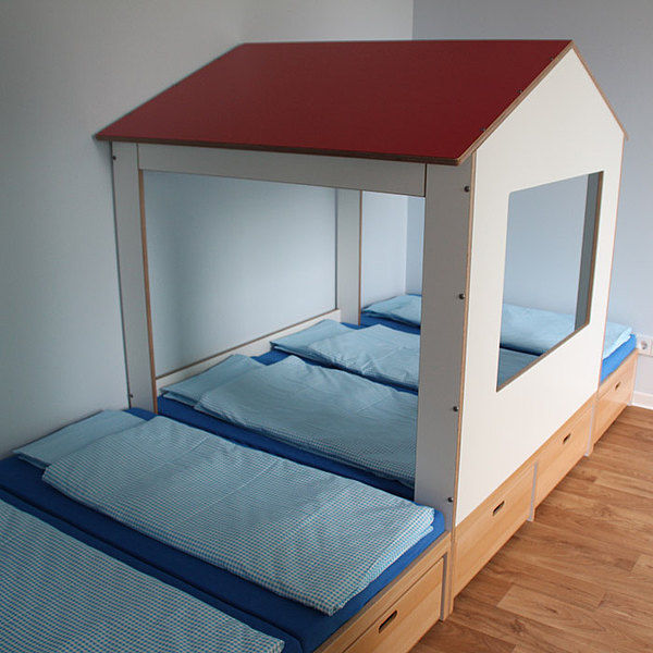 Loft bed - SLEEPING PODEST - DE BREUYN - single / contemporary / child's