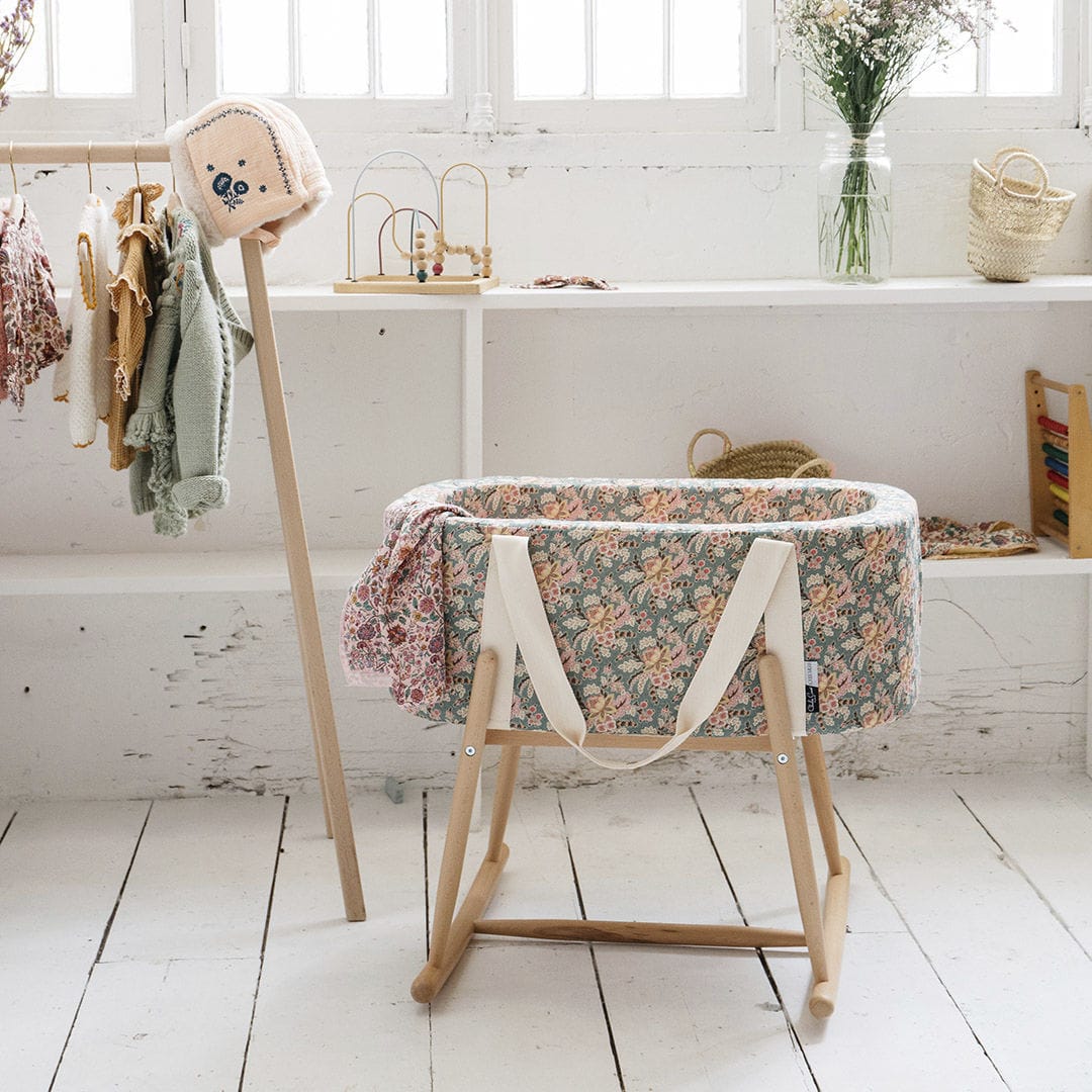 Rocker cradle - KUKO - Charlie Crane - wooden / cotton / baby