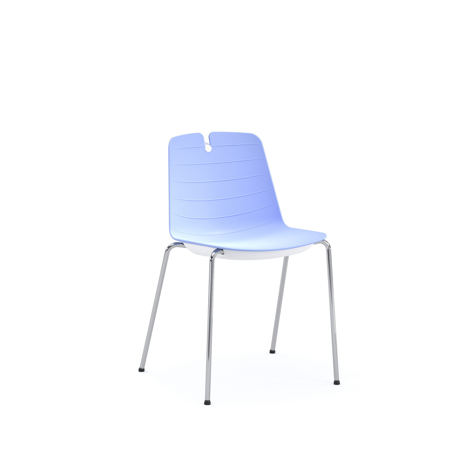 Contemporary visitor chair - LOIS - Milani - indoor / aluminum / plastic
