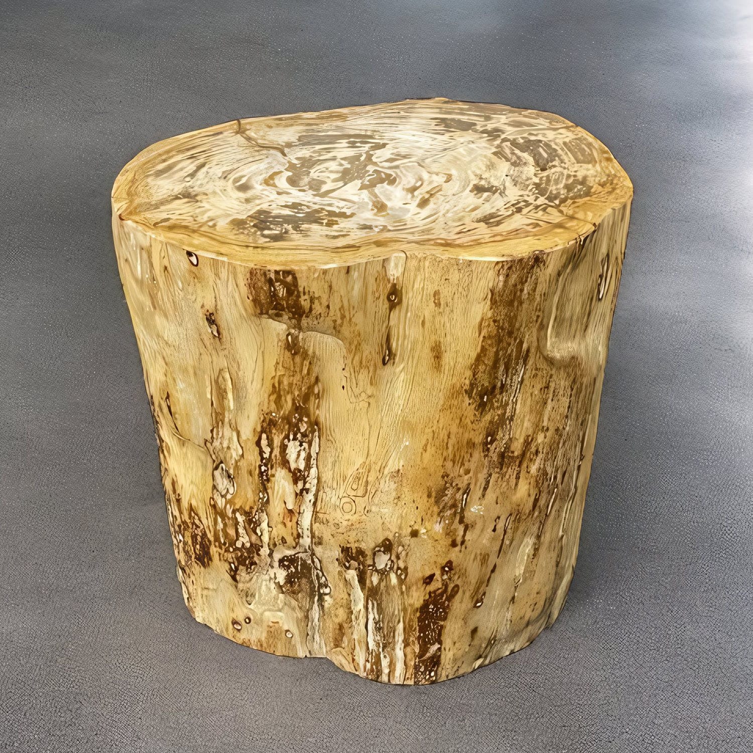 Contemporary side table - JAWA - ARRELART - petrified wood / petrified ...