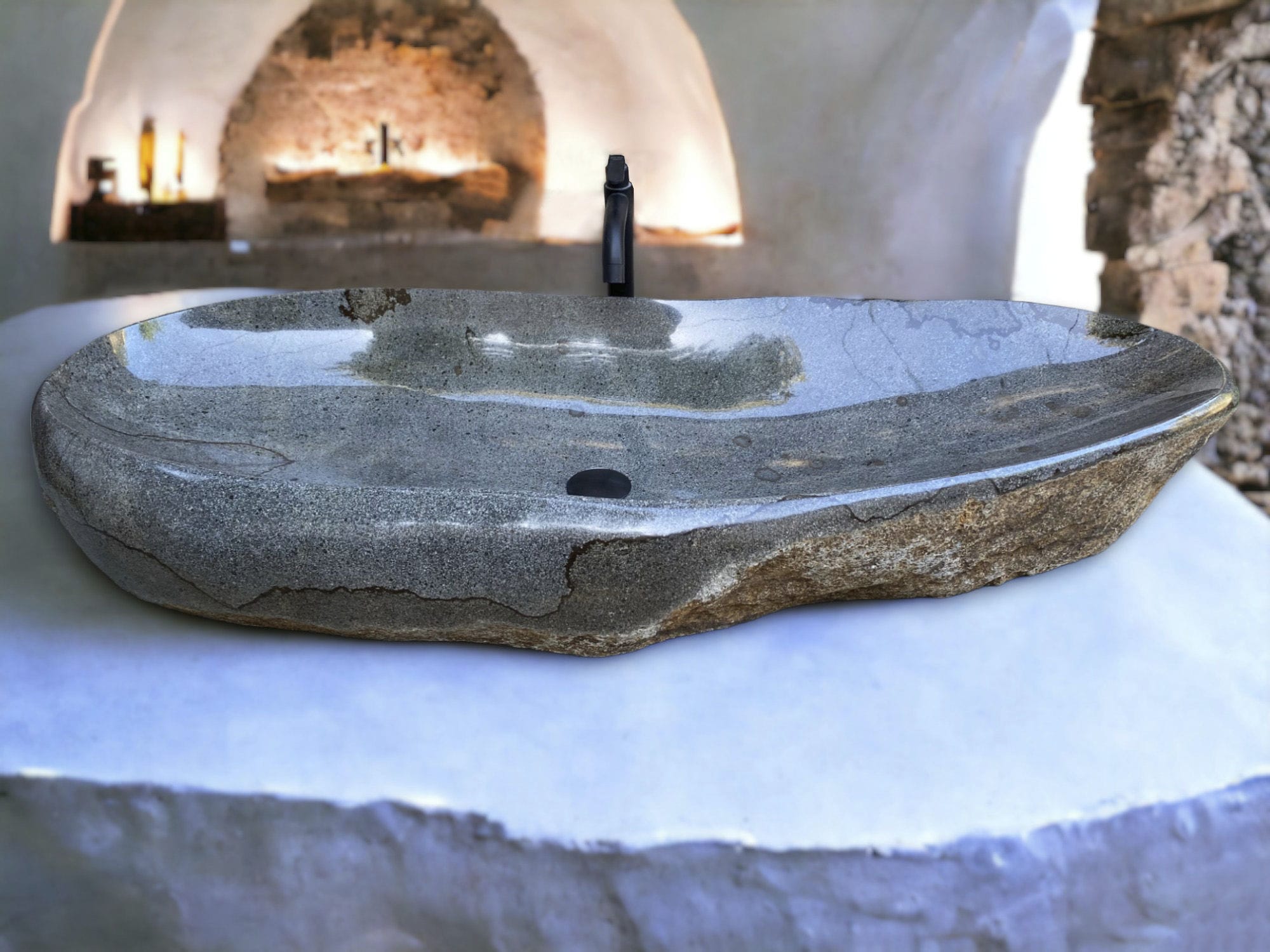 Countertop washbasin - SAN TROPEZ - ARRELART - Riverstone ...