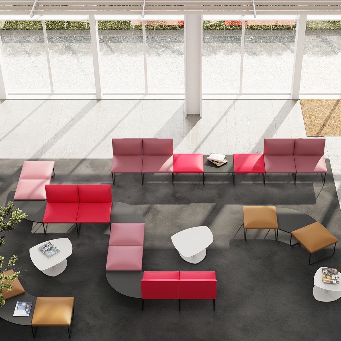 Modular sofa - DOMINO - ARTE & D SRL - corner / contemporary / fabric