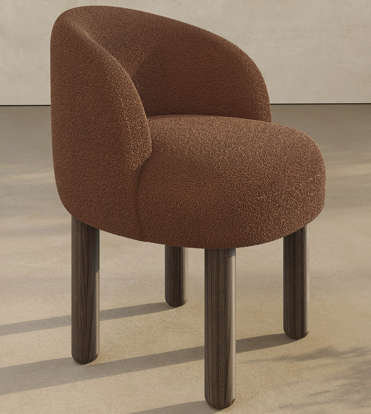 Contemporary chair - Pebble - Nature Design - indoor / fabric / oak base