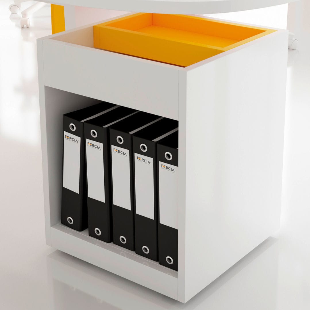Melamine office unit - BLOCK - FERCIA - 1-drawer / 2-drawer / on casters
