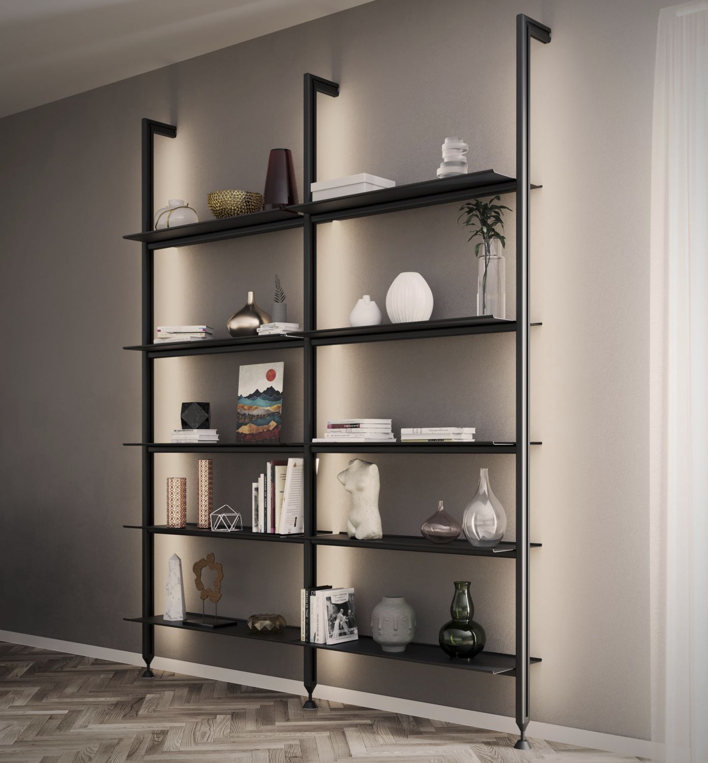 Wall-mounted shelf - IO-L - Damiano Latini srl - modular / contemporary ...