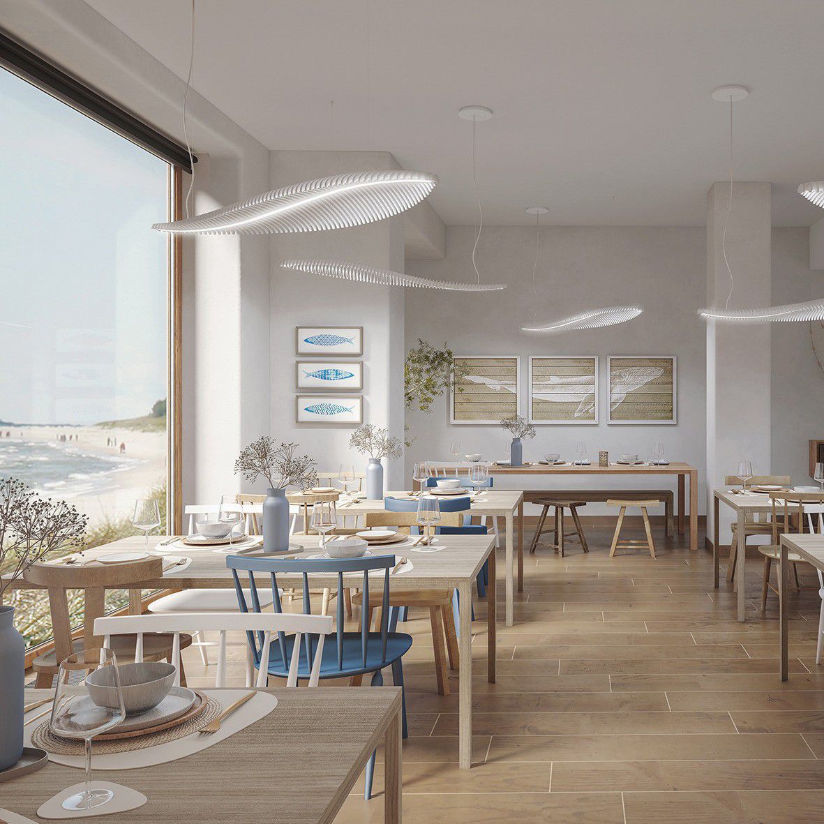 Pendant lamp - FISH - Novolux Lighting - beech / methacrylate ...