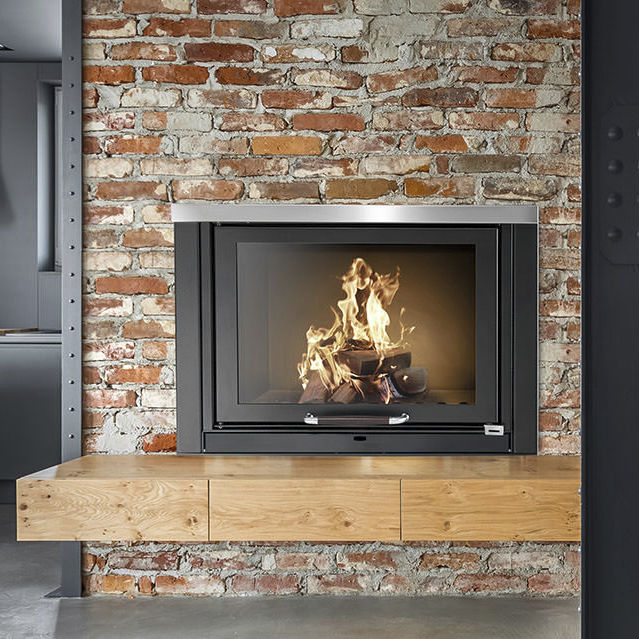 1-sided boiler fireplace insert - TKR 27 - Klover - wood-burning ...