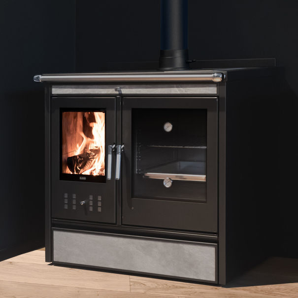 Boiler range cooker - STAR 90 PLUS - Klover - wood / 1 burner / 1 oven