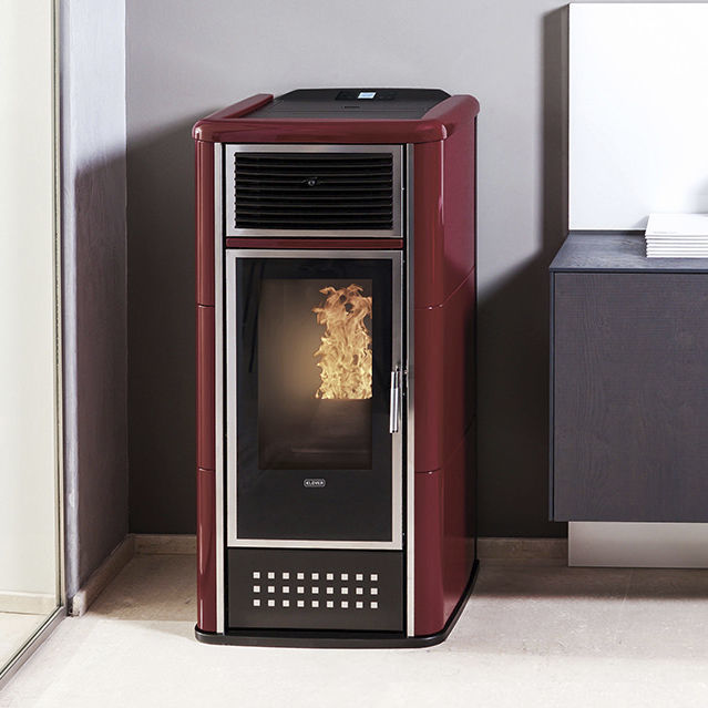 Pellet boiler stove - BELVEDERE 28 - Klover - 20 kW...50 kW / free ...