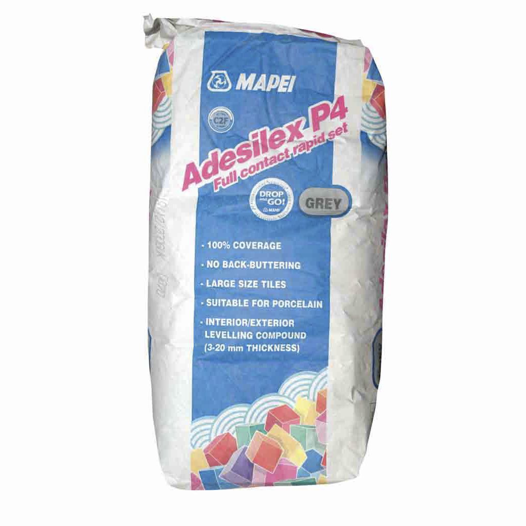 Fixing adhesive mortar - ADESILEX P4 - MAPEI GB - for tile / cement ...