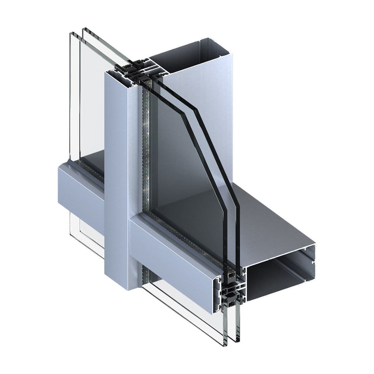Stick system curtain wall - MN 50 - INTERAL CUHADAROGLU METAL SANAYI ...