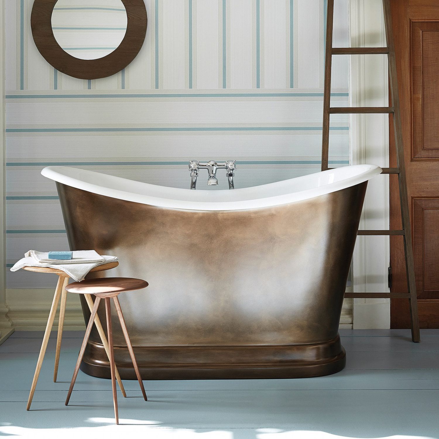 Oval bathtub - TORRE DUO - Albion Bath Co - free-standing / back to ...