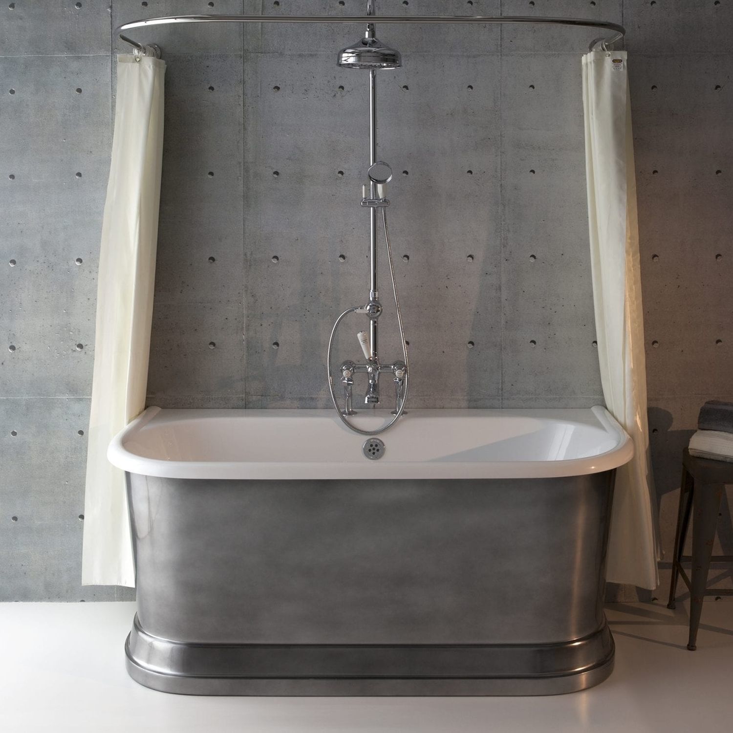 Oval bathtub - TORRE DEE - Albion Bath Co - free-standing / back to ...