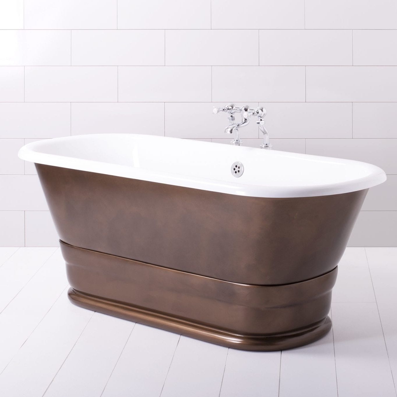 Oval bathtub - GEMINUS PLINTH - Albion Bath Co - free-standing / back ...