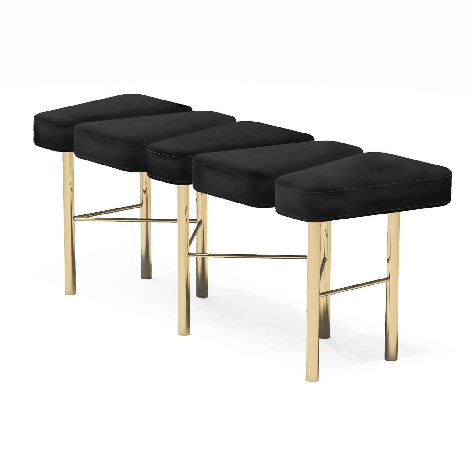 Contemporary upholstered bench - Cyprus - Muranti - velvet / polished ...