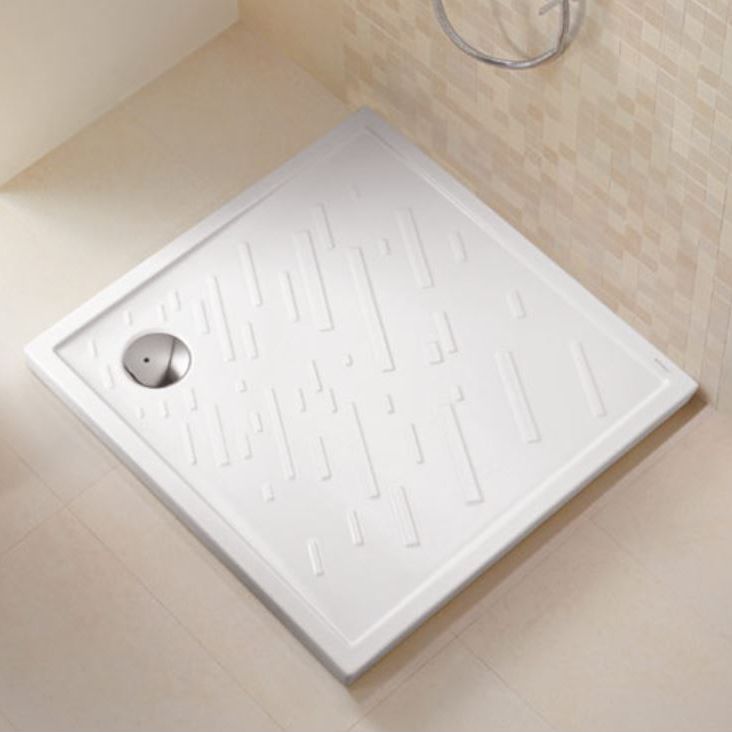 Square shower base - PLUS - Valadares - raised / ceramic