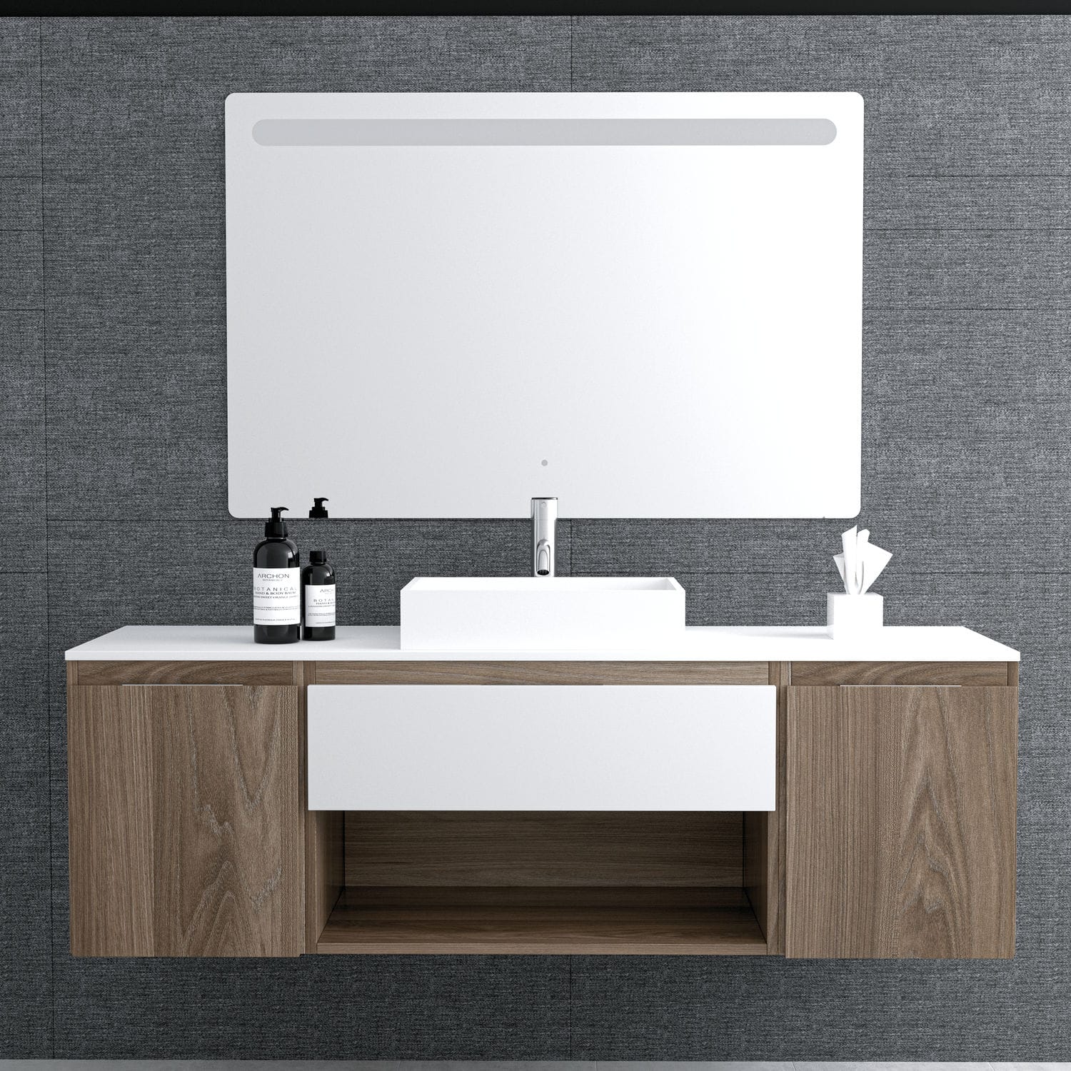 Solid Surface vanity top - BASE QUADRA - BAÑOS 10 S.L.