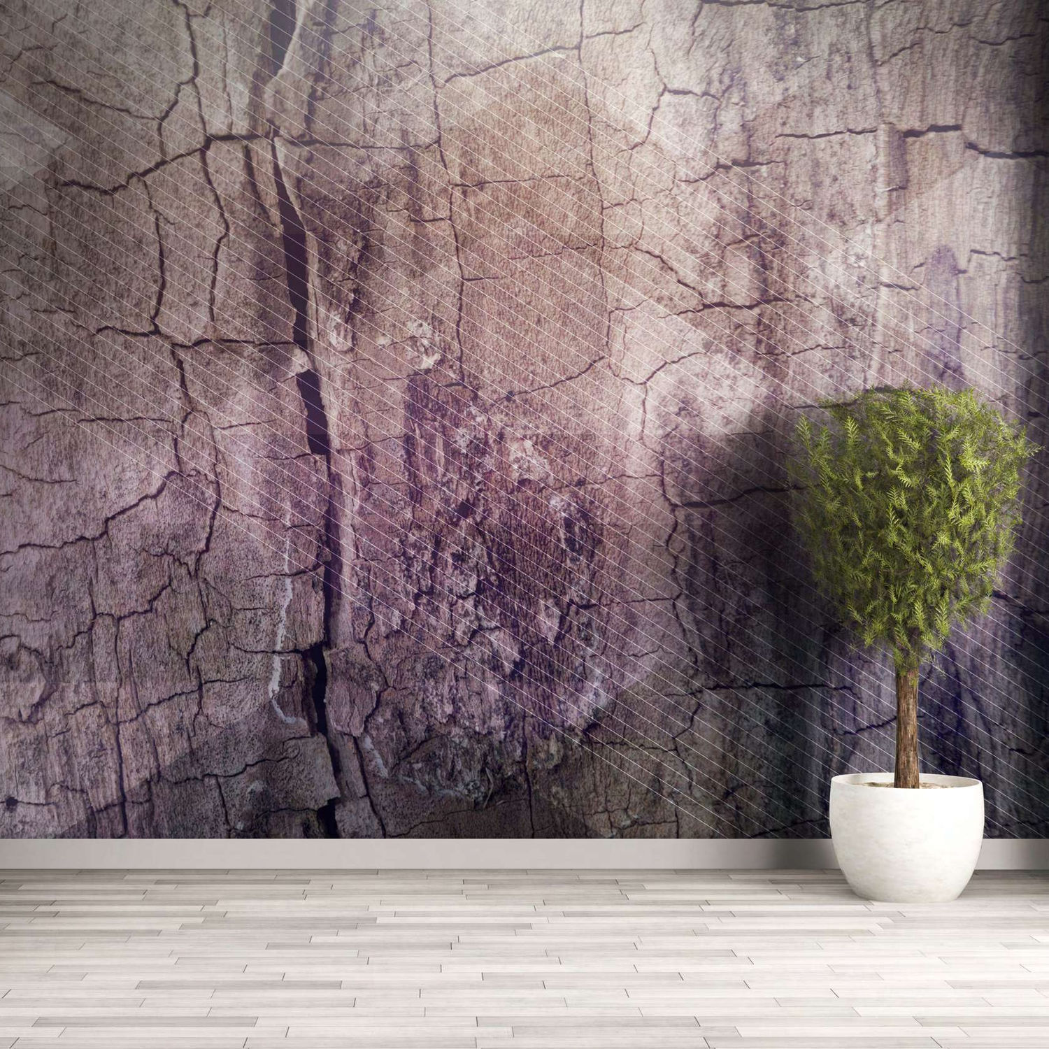 Contemporary wallpaper - BARK - WallyArt - fiberglass / vinyl / nature ...