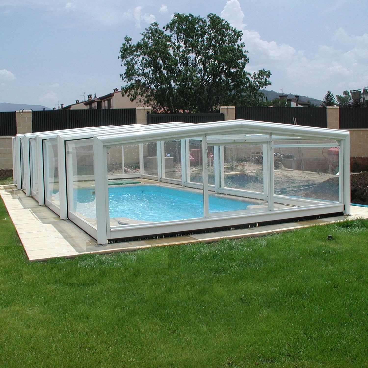 High swimming pool enclosure - PETRA - planetabri - low / mid-high / wall