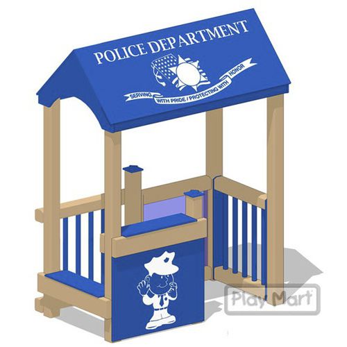 Outdoor playhouse - POLICE STATION - Nature of Early Play