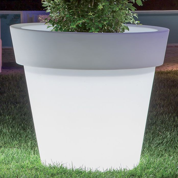 Polyethylene plant pot - BRIGHT : GEMMA - MONACIS - round / illuminated