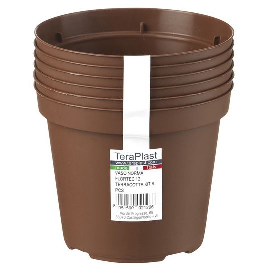 Plastic plant pot - NORMA - TeraPlast - free-standing / round