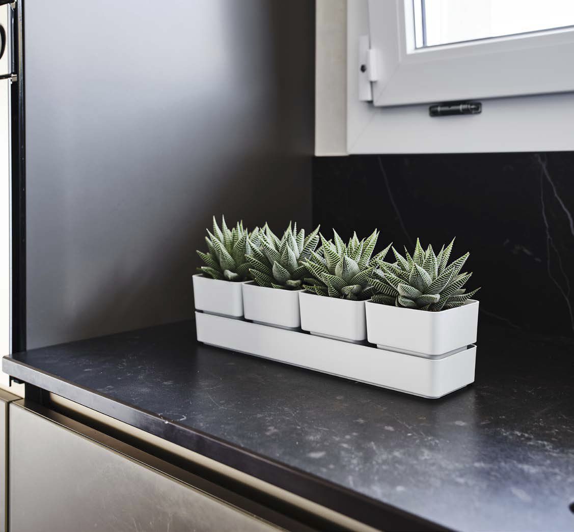 Plastic plant pot - SIERRA - TeraPlast - free-standing / rectangular / home