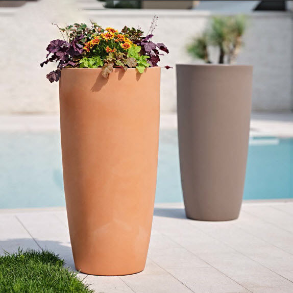 Terracotta plant pot - BOLD DAFNE - TeraPlast - round / home