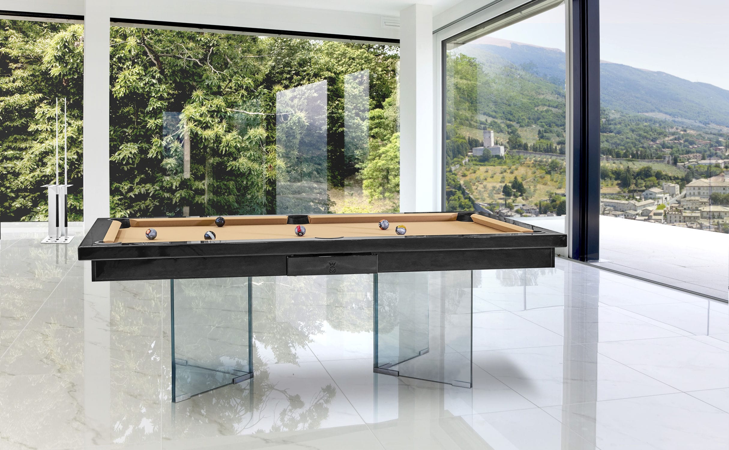 Contemporary pool table - PRONTO 20 - Bilijardai JSC - home / glass ...