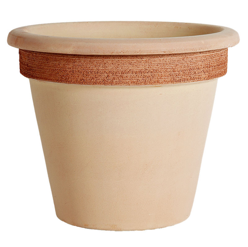 Terracotta plant pot - Scratched Camellia - DEGREA - round / home