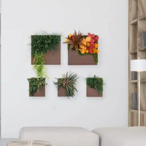 Preserved living frame - MINI RUST - LinfaDecor - foliage / indoor ...
