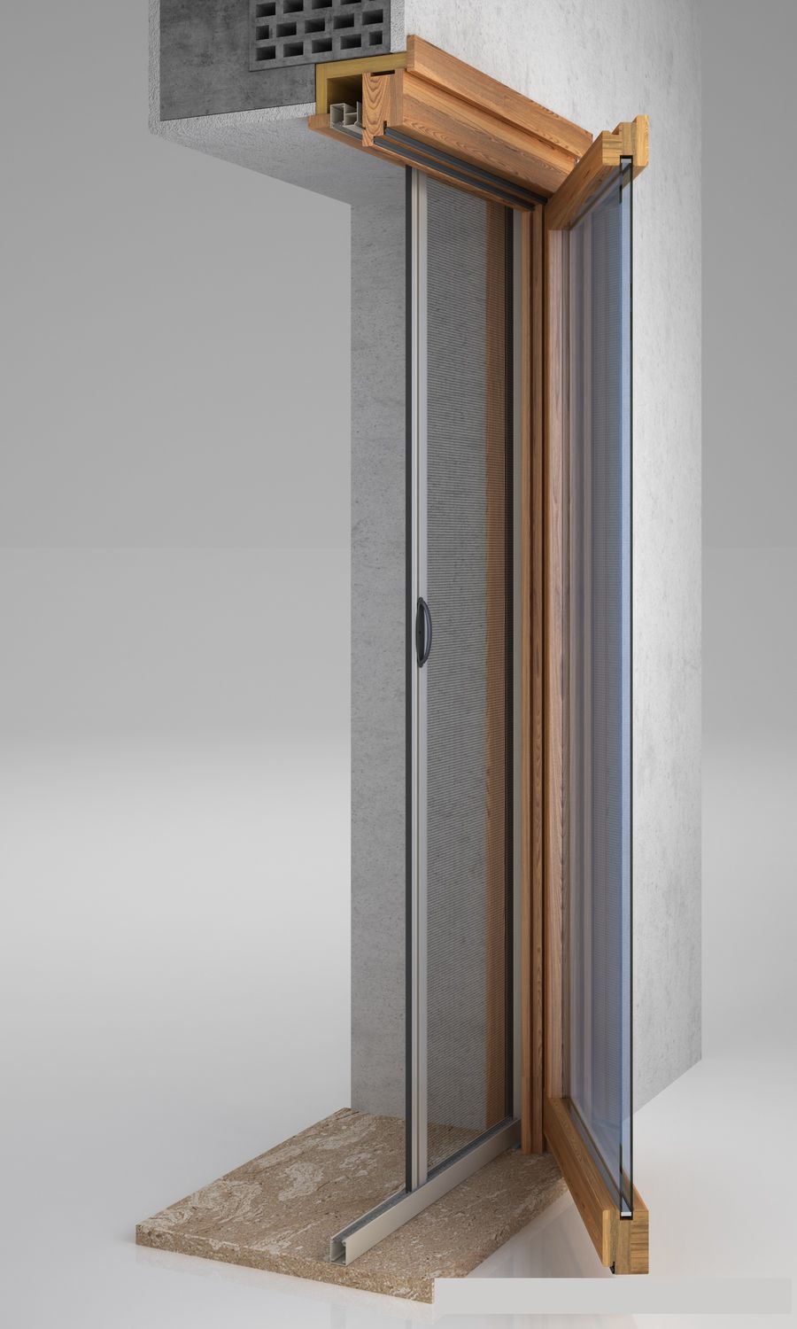 Retractable insect screen - KAPPA - Bettio - for doors