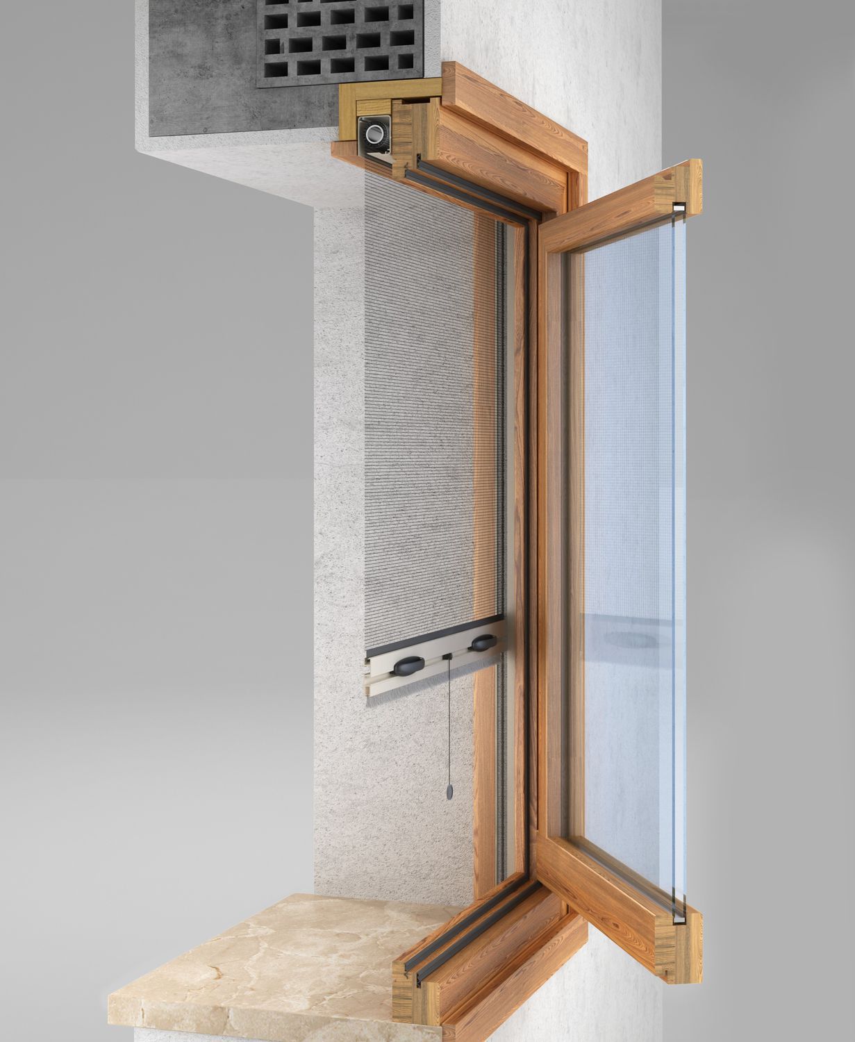 Sliding screen - ZETA - Bettio - for windows