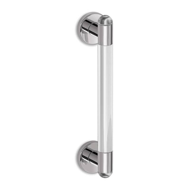 Door pull handle - DROP - Ento - brass / glass / contemporary