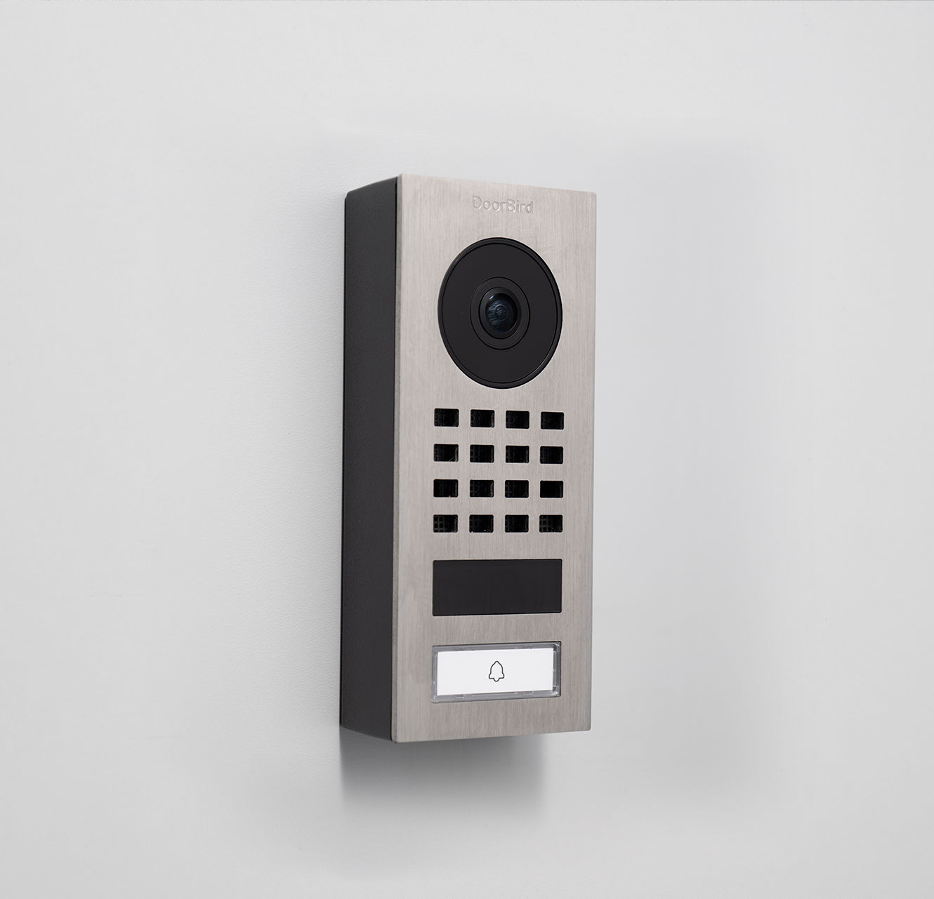 Surface-mount video door intercom - D1101V - DoorBird - brushed ...