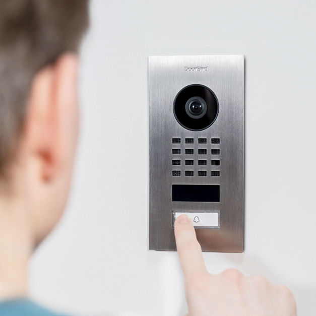 Flush-mount door station - D1101V - DoorBird - brushed stainless steel ...