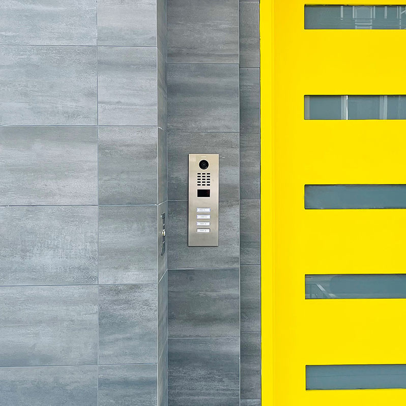 Brushed stainless steel door station - D2104V - DoorBird - residential ...