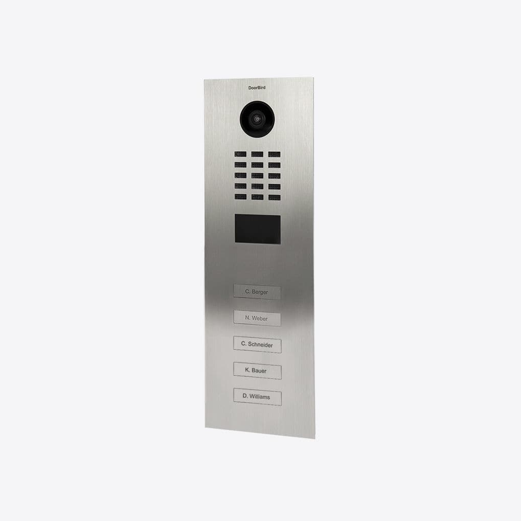 Brushed stainless steel door station - D2105V - DoorBird - residential ...