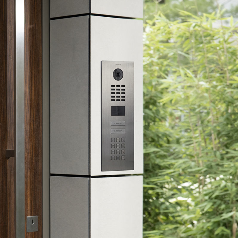 Brushed stainless steel door station - D2102KV - DoorBird - residential ...