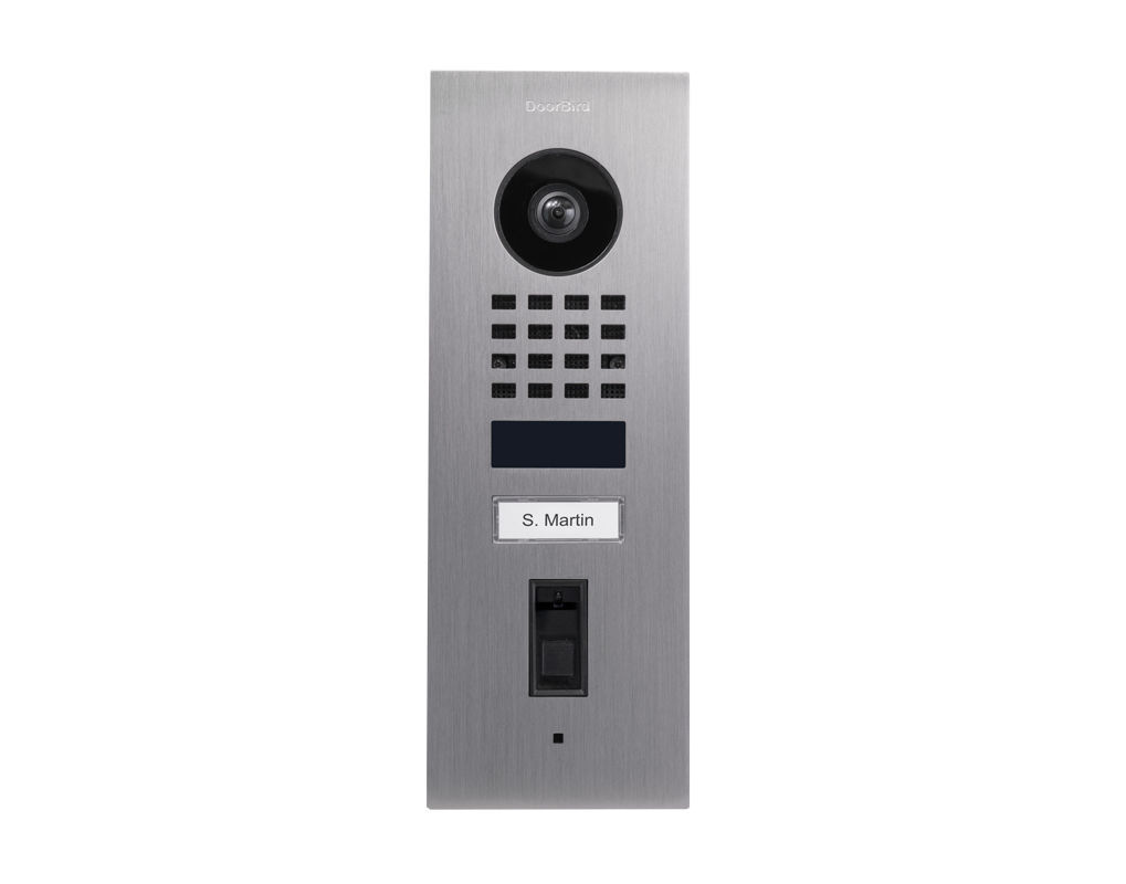 Flush-mount door station - D1101FV - DoorBird - brushed stainless steel ...