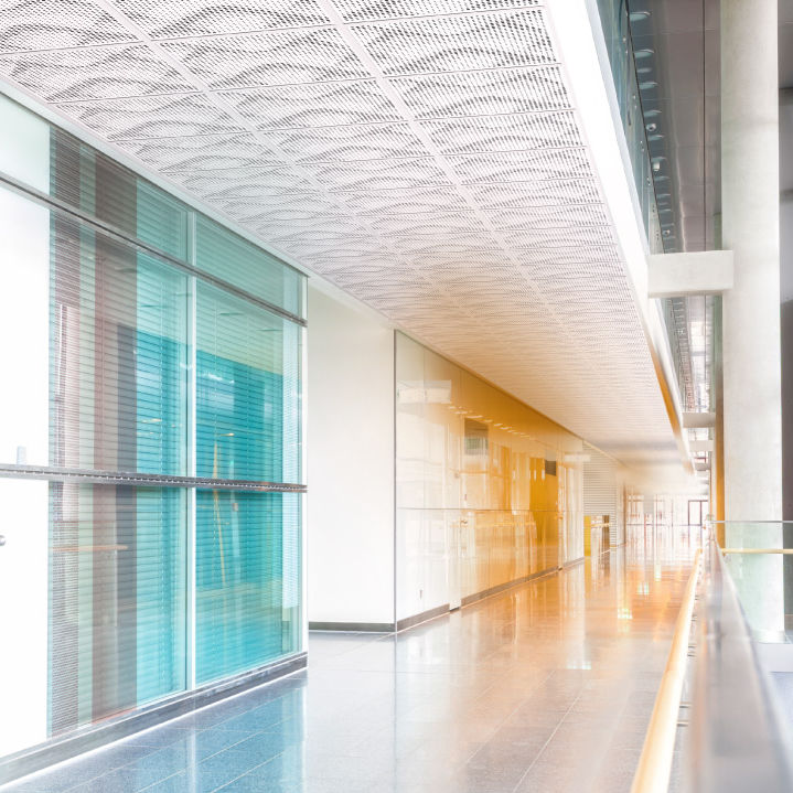Wood veneer suspended ceiling - VERONA - artnovion - tile / acoustic ...
