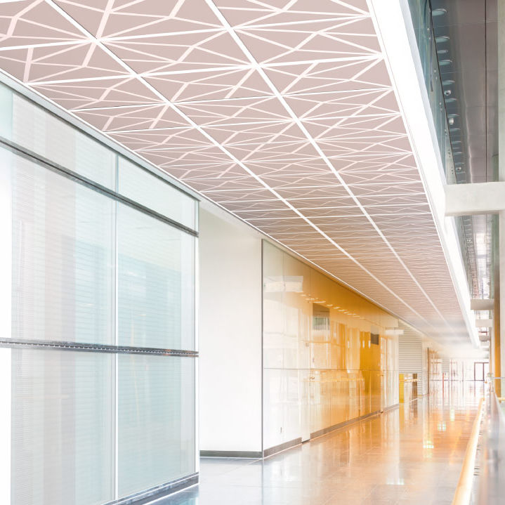 PET suspended ceiling - AURA PRINT - artnovion - tile / acoustic / printed