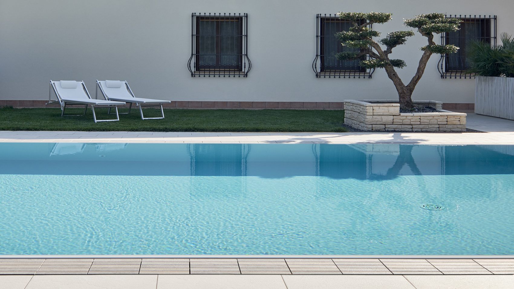 Ceramic grating for drain channel / marble / teak / for swimming pools ...