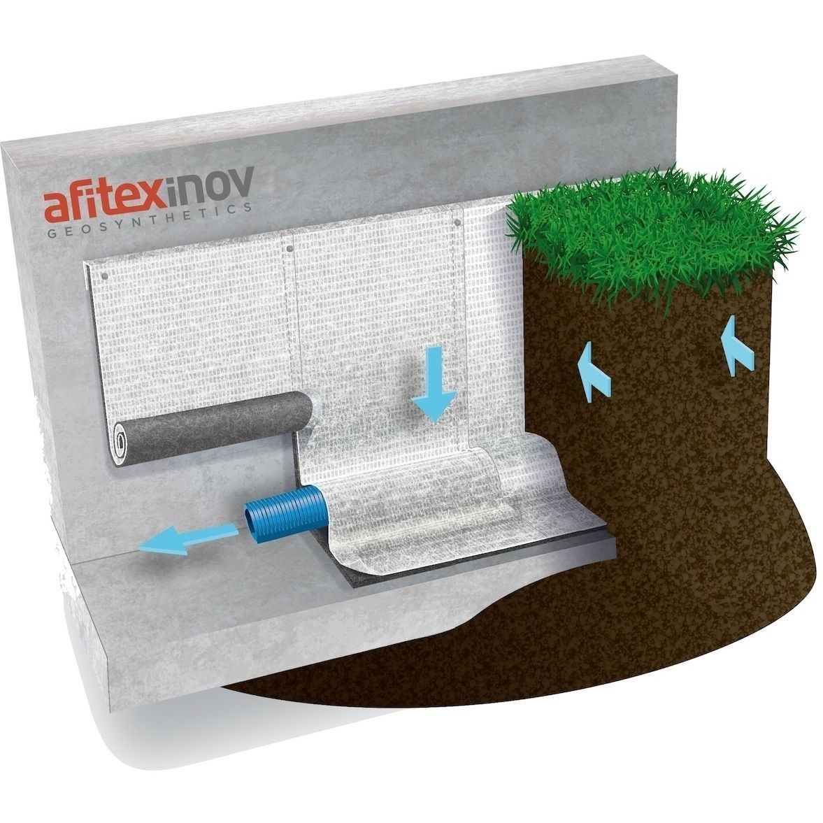 Non-woven drainage membrane - ALVEODRAIN EV - Afitexinov ...