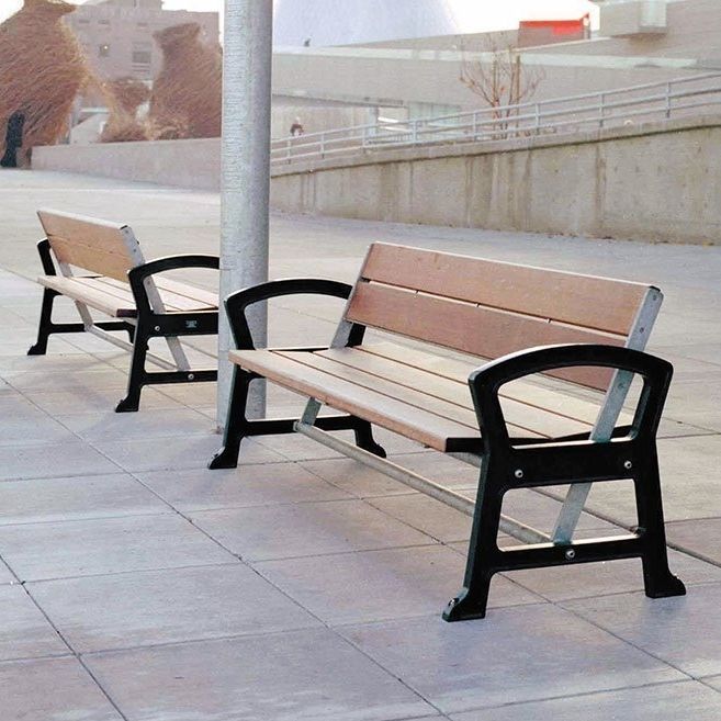 Contemporary bench - THEA FOSS - Tournesol SITEWORKS - wooden / metal ...