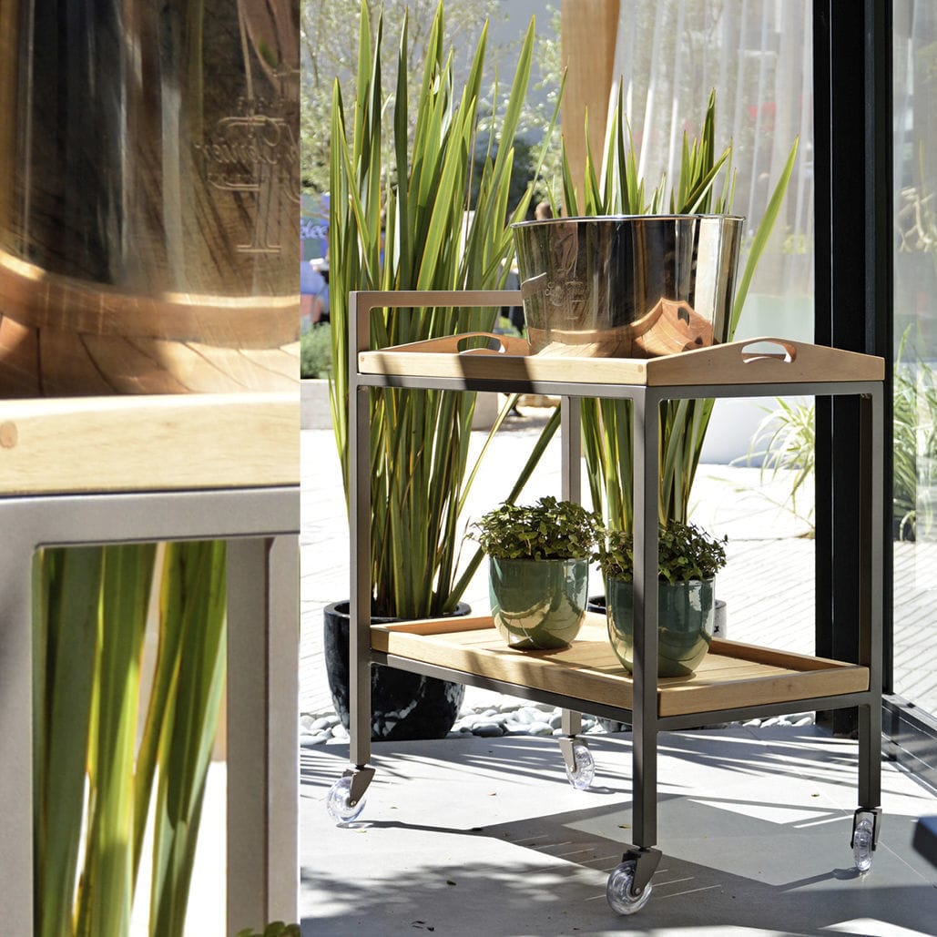 Home service trolley - Java - Tidelli - customizable / custom / outdoor